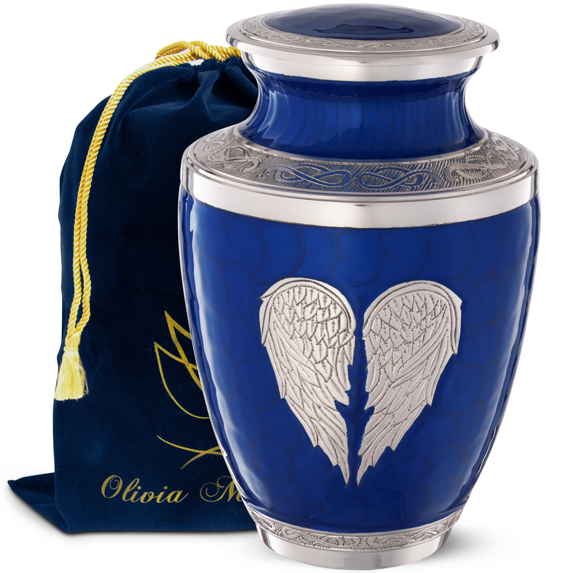 Blue Cremation Urns – Large, Small & Heart-Shaped | Olivia Memorials ...